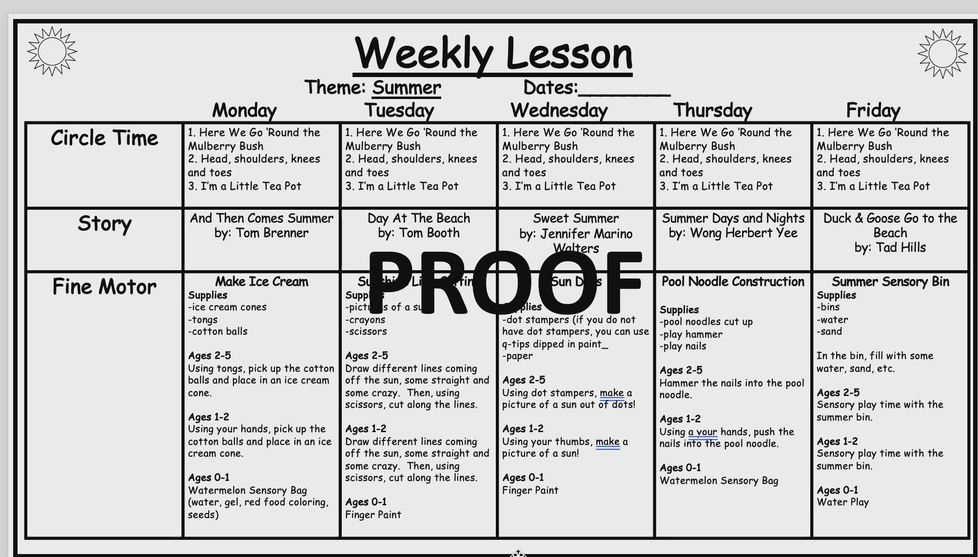 Summer Camp Mixed-Age Lesson Plans – Admin For You