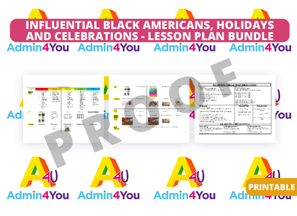 Influential Black Americans, Holidays and Celebrations - Lesson Plan B ...