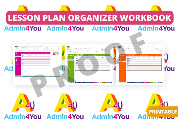 Lesson Plan Organizer Workbook – Admin For You