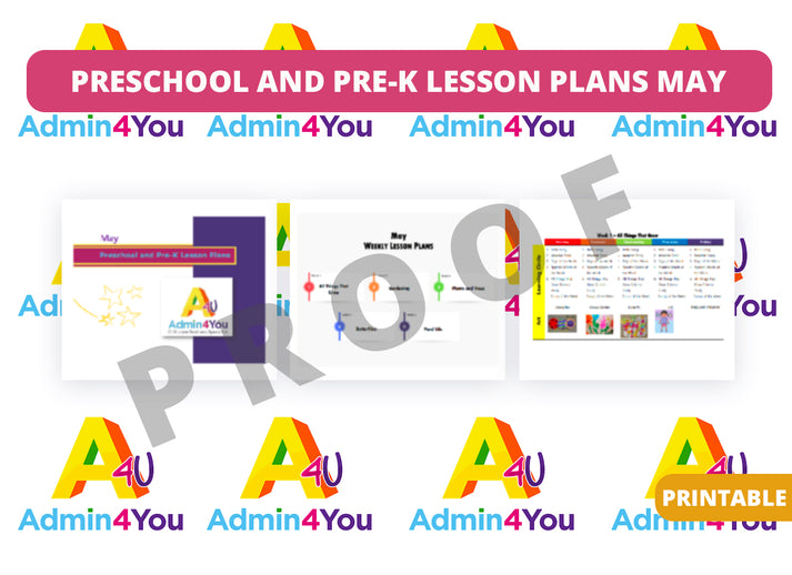 May Preschool and Pre-K Lesson Plans – Admin For You