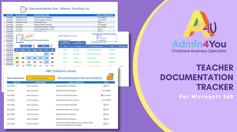 Teacher Documentation Tracker – Admin For You