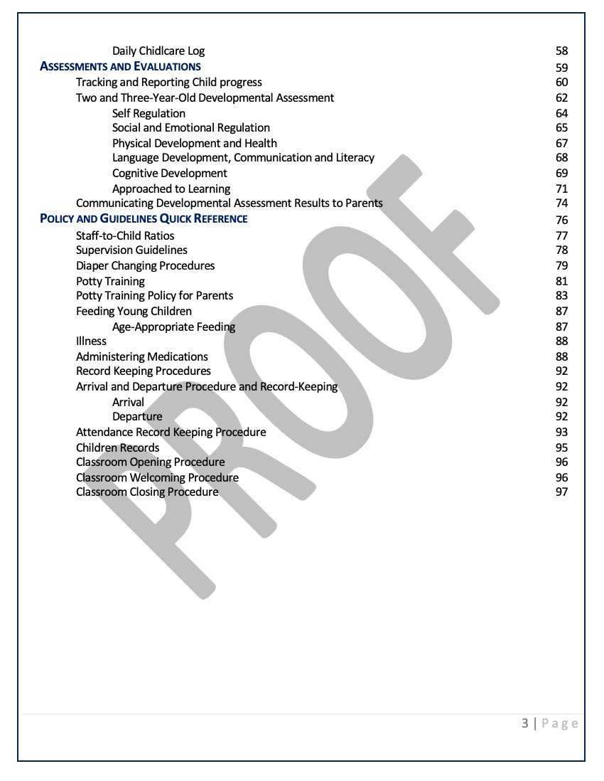 Classroom Manual for Two to Three-Year-Olds – Admin For You