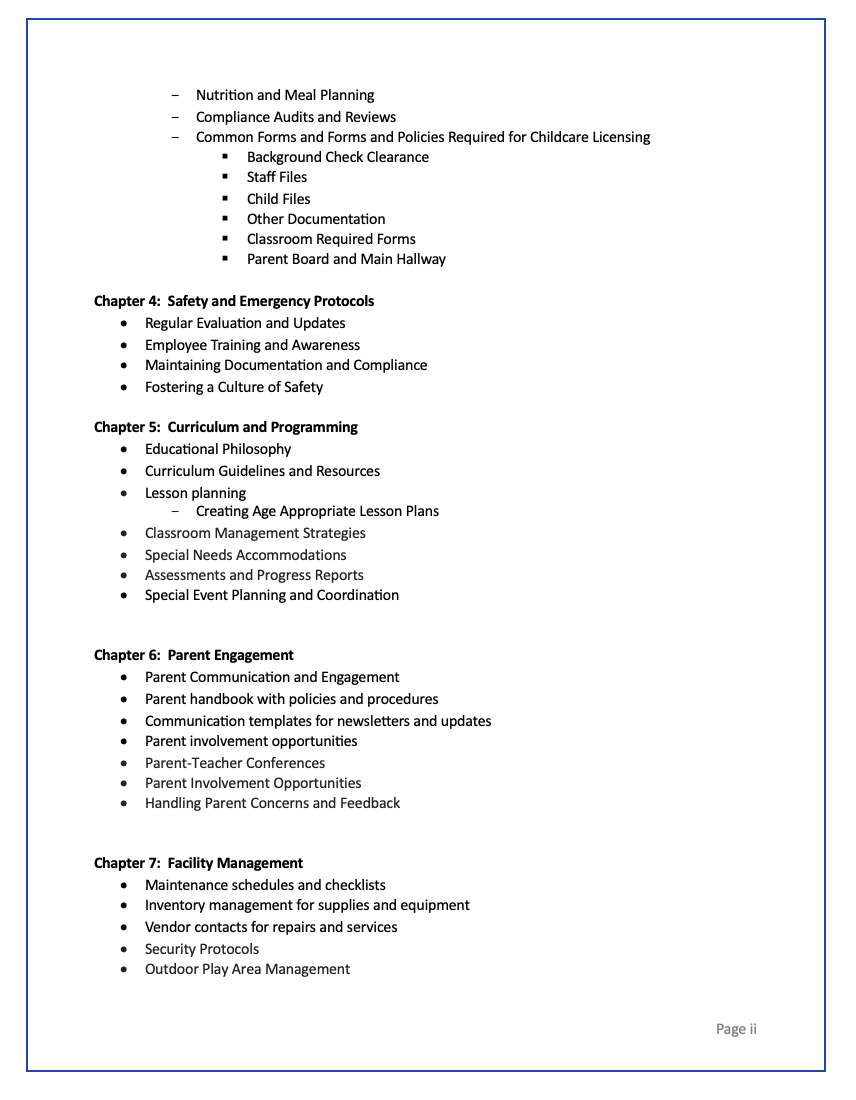 Director Training Manual and Standard Operating Procedures (SOP ...