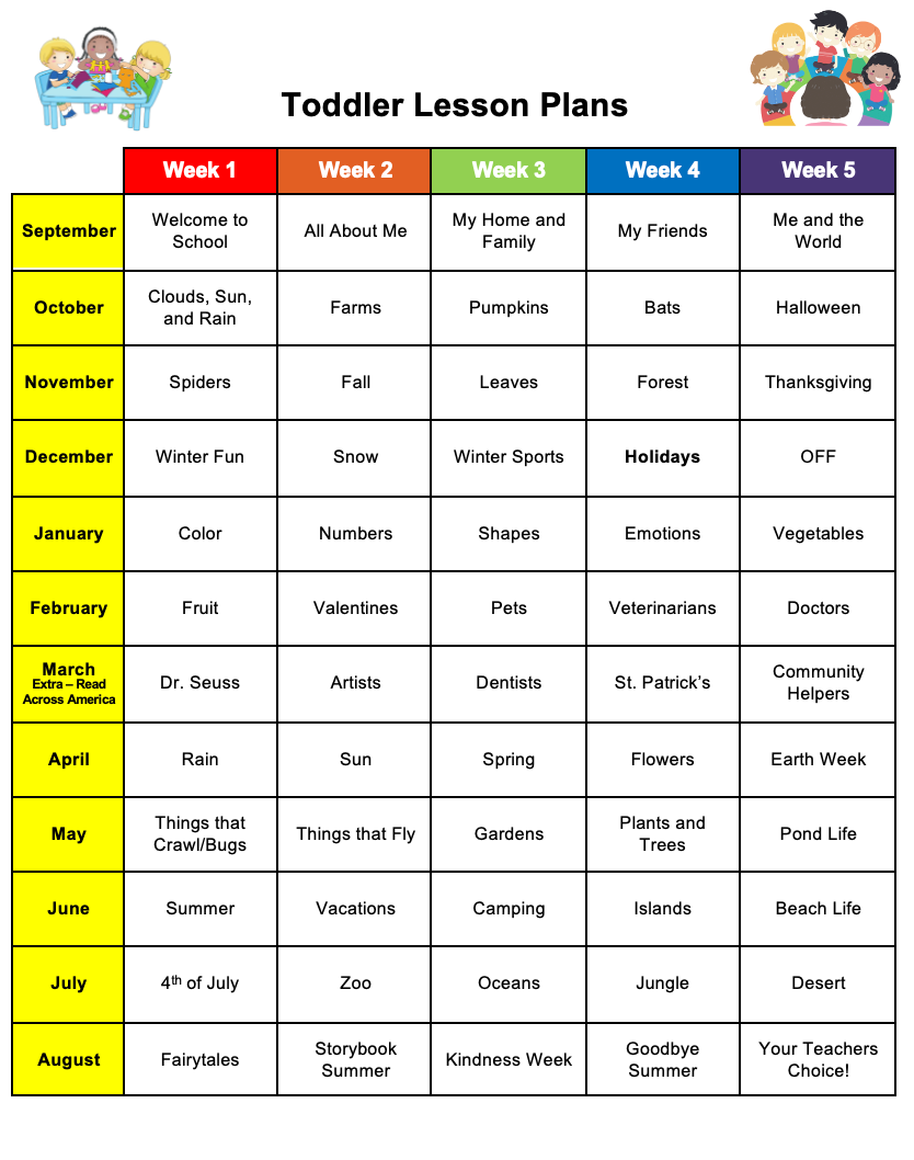 Full Year Toddler Curriculum Version 1 – Admin For You