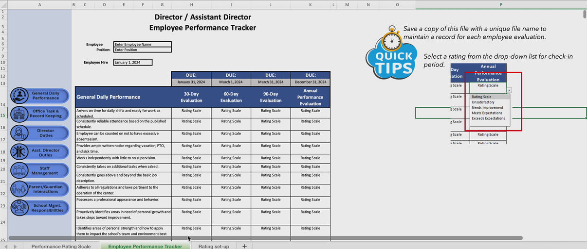 Director and Assistant Director Performance Evaluation – Admin For You