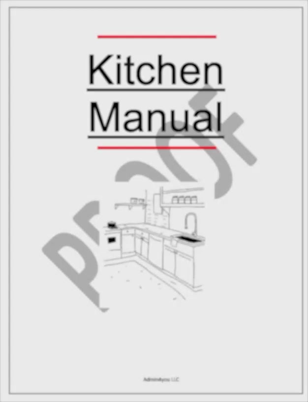 Kitchen Manual – Admin For You
